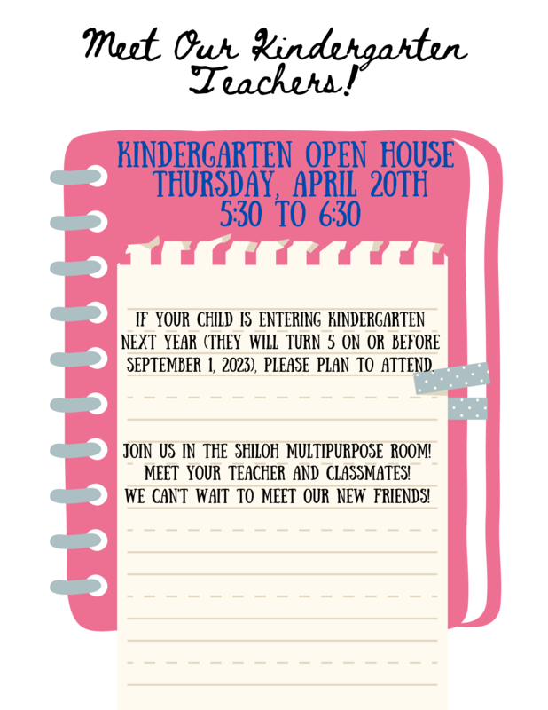 Kindergarten Open House-Fall Class | SHILOH CUSD 1